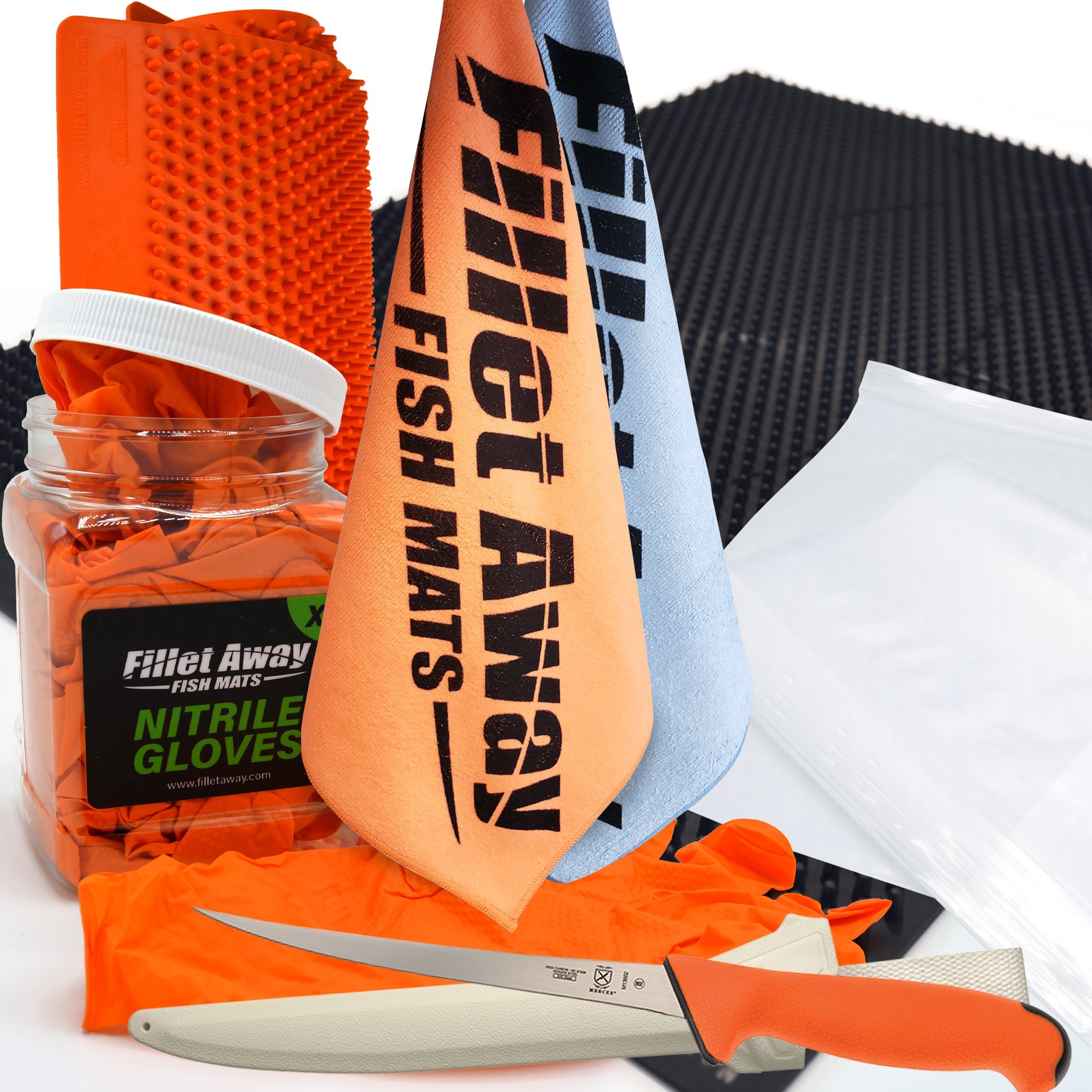 Fillet Away Pro Pack w/ Knife - Fillet Away Fish Mats